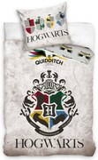 Carbotex Bavlněné povlečení 140x200 Harry Potter Bradavice šedá C24