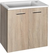 Aqualine Aqualine, ZOJA/KERAMIA FRESH umyvadlová skříňka 49x50x23,5cm, dub platin, 51047DP