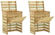 Laťkový zahradní kompostér 2 ks 80 x 50 x 100 cm borovice 3078136