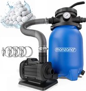 Písková filtrace k bazénu AQUA s filtračními kuličkami, 5 000 l/h, modrá Monzana