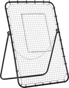 HOMCOM Fotbalový Rebounder, Skládací Fotbalová Brána, Odrazová Stěna s 4 Nastavitelnými Úrovněmi, Kovový Rám pro Děti a Dospělé 123 x 73 x 178,5 cm, Č