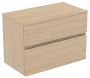 Ideal Standard Finesse - Umyvadlová skříňka, 80x44x56 cm, 2 zásuvky, bílý dub E3423US