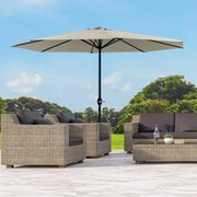 Haushalt International Kovový slunečník s UV 50+, 300 cm, béžový