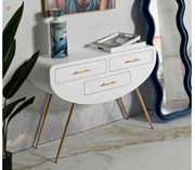 Designová konzole Raghnall 110 cm bílá