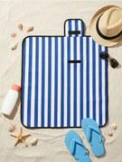 Sinsay - Skládací pikniková deka s pruhy - námořnická modrá