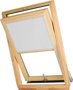 Dekodum Termoizolační roleta na střešní okno typu VELUX MK04/M04/304 Barva látky: White Silver, Barva profilu: Borovice