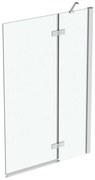 Ideal Standard i.Life - Vanová zástěna, dvoudílná, 100 cm, pravá, silver bright/čiré sklo T4886EO