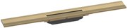 Hansgrohe RainDrain Flex - Lineární sprchový žlab s nerezovým roštem 700, ke stěně, zkrátitelný, kartáčovaný bronz 56050140