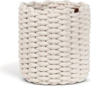 Látkový košík ø 25x25 cm Peach Skin Round M – Bigso
