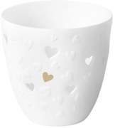 räder Porcelánový svícen Wedding Hearts, bílá barva, porcelán