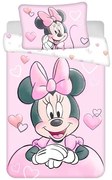 Jerry fabrics Disney povlečení do postýlky Minnie Powder pink baby 100x135 + 40x60 cm