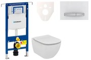 Cenově zvýhodněný závěsný WC set Geberit do lehkých stěn / předstěnová montáž + WC Ideal Standard Tesi 111.355.00.5NE8