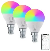 Smart LED žárovka E14 6W RGB+CCT IMMAX NEO Lite 07745C WiFi Tuya sada 3ks