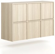 Nástavba pro skříně FRAME, 6x dveře, 1299 x 450 x 854 mm, PUSH-lock, dub přírodní