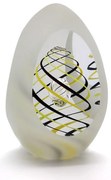 Broušené těžítko trojbrus - dekor 01, Žlutá/Černá, 7 cm | České sklo od Artcristal Bohemia