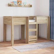 Patrová postel pro děti Sonoma dub 75 x 190 cm Kompozitní dřevo 3410469
