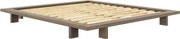 Hnědá dvoulůžková postel z borovicového dřeva s roštem 180x200 cm Japan – Karup Design