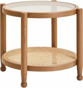 Kulatý odkládací stolek se skleněnou deskou ø 57 cm Cebu – Premier Housewares
