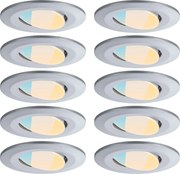 P 98199 LED vestavné svítidlo Calla 10ks sada IP65 kruhové 90mm 30° 10x5W 230V CCT matný chrom - PAULMANN