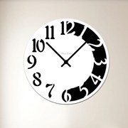 dřevo života Nástěnné hodiny CLOCK Zvolte barvu dekoru: Bílá, Velikost hodin: 40x40, Barva ručiček: Černé
