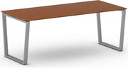 Kancelářský stůl PRIMO IMPRESS, 200x90 cm, šedostříbrná podnož, třešeň