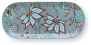 Pip Studio Flower Festival oválný tác 33,3 x 15,5cm, modrý (Oválný servírovací tác z kolekce Flower Festtival)
