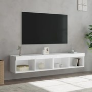 TV skříňky s LED osvětlením 2 ks bílé 80 x 30 x 30 cm