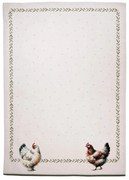 Béžová utěrka se slepičkami Barnyard Chicken - 50*70 cm