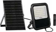 Solární Led reflektor 15W černý s dálkovým ovládáním a solárním panelem IP65 Kanlux