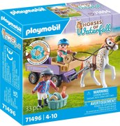 Set figurek a příslušenství playmobil 71496 kočár s poníkem