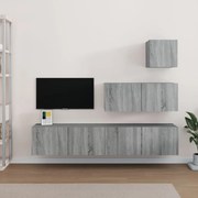 4dílný set TV skříněk šedý sonoma kompozitní dřevo 3114652