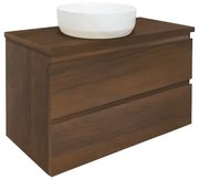 Koupelnová skříňka s krycí deskou SAT B-Way 99x50x45 cm ořech mat BWAY2100NUTDESK