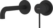 Sapho Sapho, ULTRAMIX 2-prvková podomítková umyvadlová baterie, hubice 20cm, černá mat, UT018B