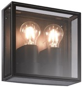 Mantra 7066 Verbier, šedé venkovní nástěnné svítidlo s přiznanými žárovkami, 2xmax 20W E27, 22x22cm, IP65