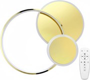 Toolight Toolight, LED stropní svítidlo + dálkové ovládání, APP1710-C, zlatá lesklá, OSW-04039
