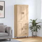 Skříň highboard dub sonoma 69,5 x 34 x 180 cm kompozitní dřevo 3200020