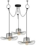 Černé závěsné svítidlo s kovovým stínidlem ø 78 cm Tel – Opviq lights