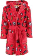 Dětský / chlapecký coral fleece župan s kapucí Tlapková patrola - Paw Patrol - motiv Marshall, EU 98 Červená