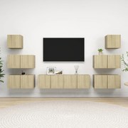 8dílný set TV skříněk dub sonoma kompozitní dřevo 3079029