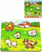 _Ostatní 1_ DŘEVO Baby vkládačka zvířátka puzzle s úchyty *DŘEVĚNÉ HRAČKY* 00512015