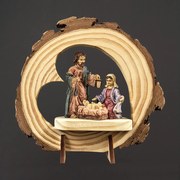 AMADEA Dřevěný betlém s figurkami, masivní dřevo, 15 cm, český výrobek