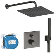 Ideal Standard CeraTherm - Sprchový set s termostatem pod omítku, s tělesem, 30x30 cm, Magnetic Grey A7572A5