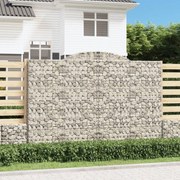 Klenuté gabionové koše 3 ks 300x50x200/220cm pozinkované železo 3146792