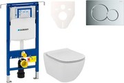 Cenově zvýhodněný závěsný WC set Geberit do lehkých stěn / předstěnová montáž + WC Ideal Standard Tesi 111.355.00.5NE2
