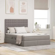 Postel s úložným prostorem a matrací Taupe 140 x 200 cm textil 3371913