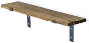 Polička Lam002 Black and Walnut