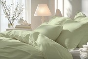 Florella Saténové povlečení Edel Satin Uni Pastelgrün Rozměr: 70x90 + 140x200 cm