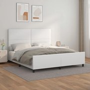 Rám postele s čelem bílý 160x200 cm umělá kůže 3125458