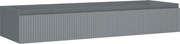 Mexen Rivel, koupelnová skříňka pod umyvadlo 140 cm, 1 zásuvka, drážkovaná, grafitová matná, 91A20-14023-1-BF66