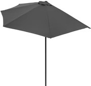 Půlkruhový slunečník antracit průměr 270 cm 104164